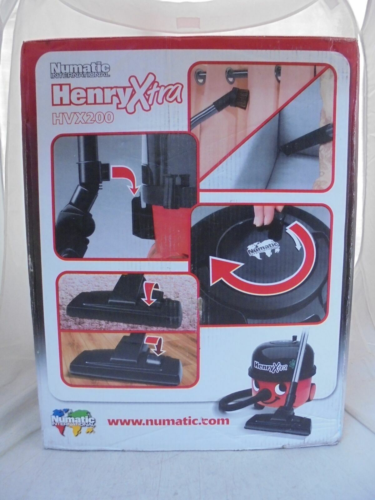 NUMATIC Henry Xtra HVX200-11 Cylinder Vacuum Cleaner Red - DAMAGED BOX ...