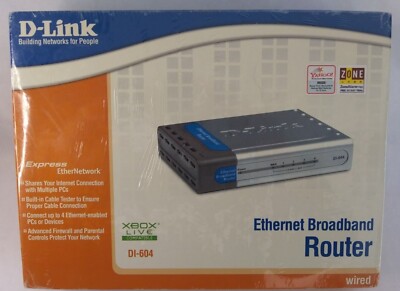 D-Link Ethernet Broadband Router - DI-604 - Sealed in Box | eBay