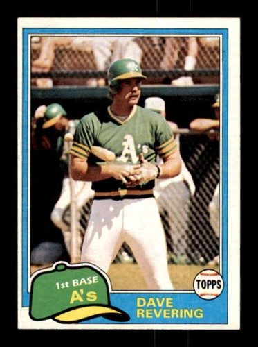 1981 Topps #568 Dave Revering EXMT/NM Athletics 229964 | eBay