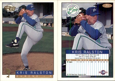 Kris Ralston 1993-94 Fleer Excel #71 RC Card *AutographDen* FREE SHIP ...