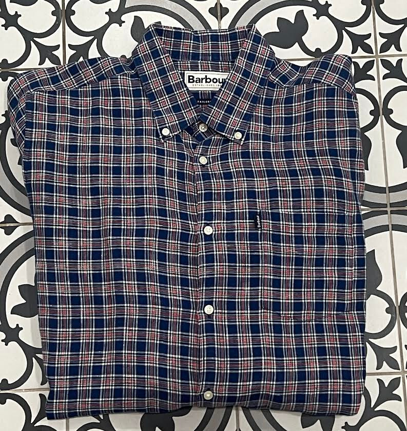 Barbour Tailor Plaid Mens Plaid Large Button Down Lon… - Gem
