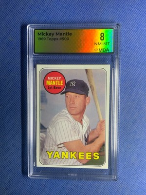 1969 Topps #500 Mickey Mantle HOF New York Yankees MBA 8 **Better Than ...