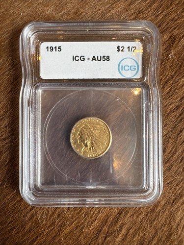 1915 $2.50 Indian Head Gold Coin ICG AU58 - Brilliant Luster, Extra ...