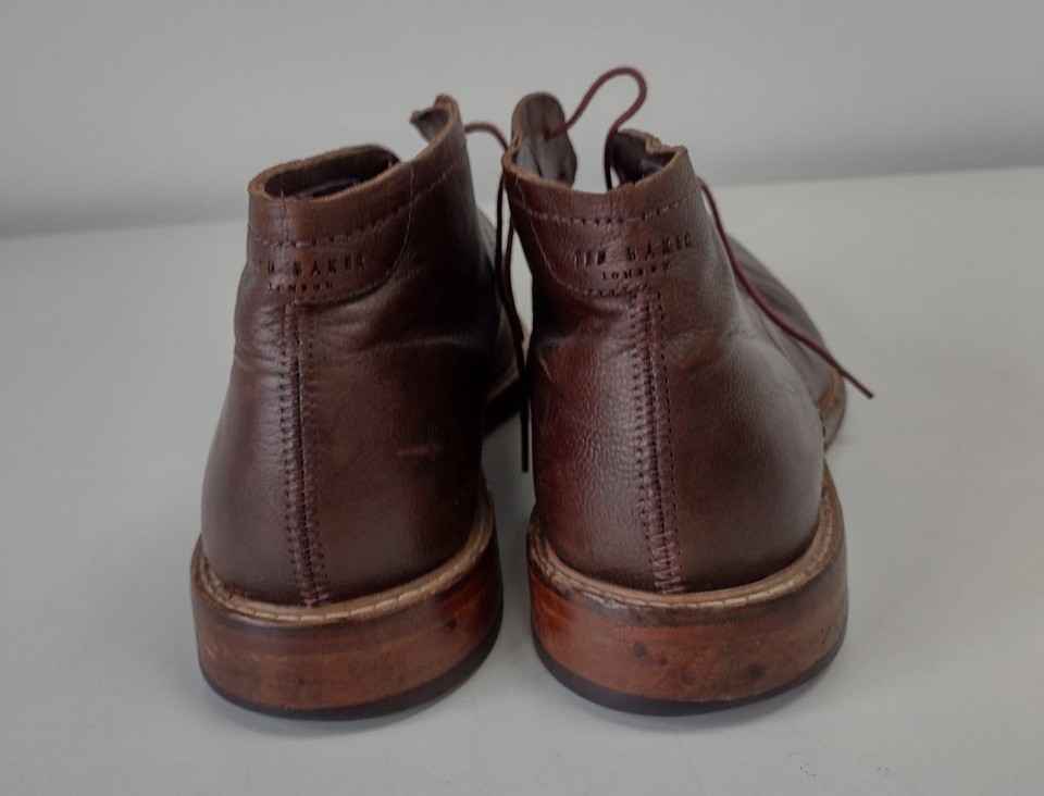 Ted Baker Torsdi 4 Chukka Boots Men's UK9 Brown Leather Lace Up Made in ...