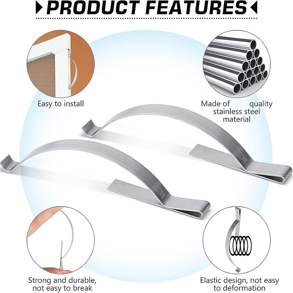 50 Pcs Window Screen Tension Spring, Corner Mount Flat Window ...