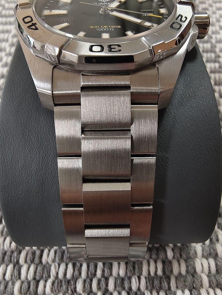 TAG HEUER Aquaracer WBD1110 Men’s Quartz 41mm SS Black Date New From ...