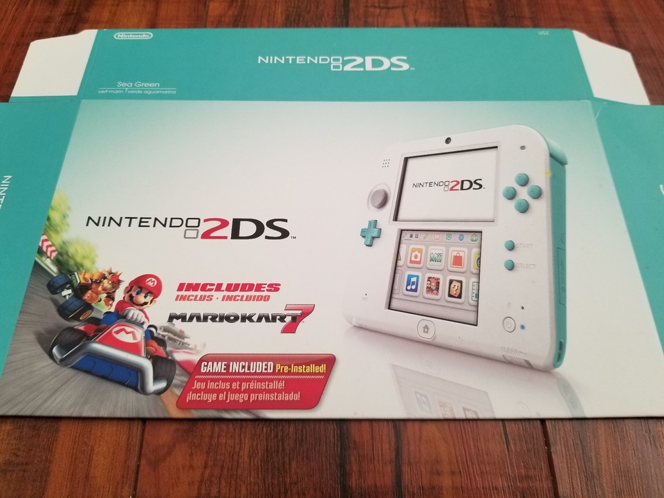 Nintendo 2DS Sea Green Mario Kart 7 - GameStop Promo Display Box | eBay