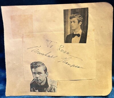 👀 Marshall Thompson/ Jack Barnett Signed Autograph Album Page 👀 | eBay