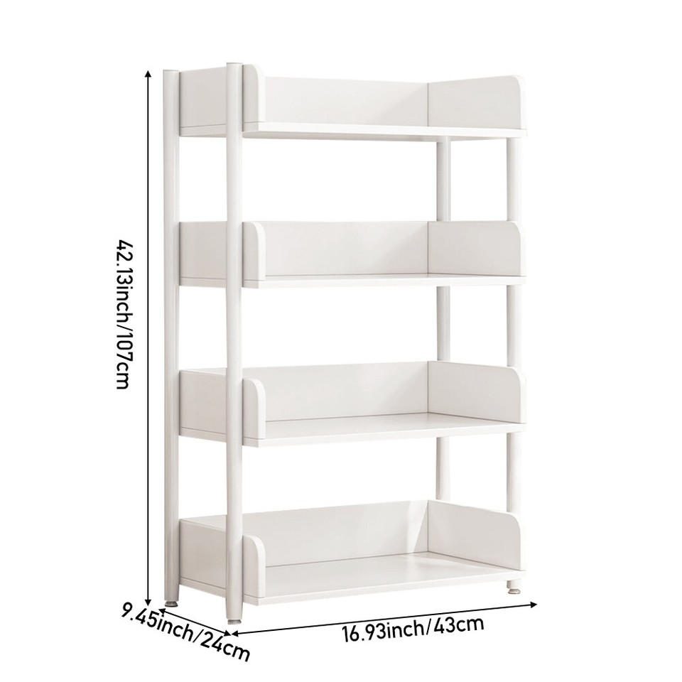 4Tier Wooden Storage Shelf Bookcase Shelving Display Storage Unit ...