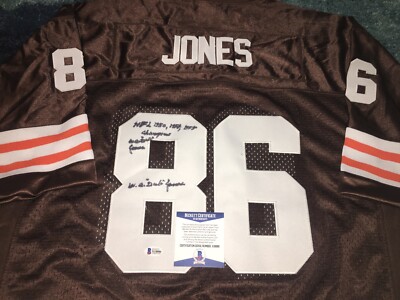 W.A “Dub” Jones Signed Cleveland Browns Jersey 3x NFL Champions Beckett ...
