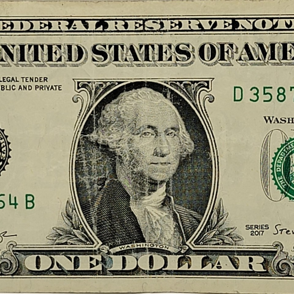 Complete Broken Ladder Fancy Serial Number One Dollar D35871264B Split ...