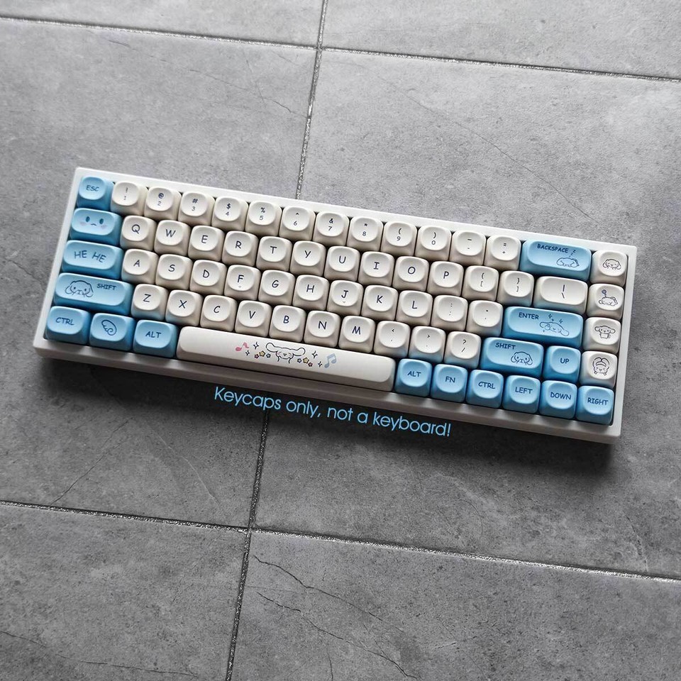 Cinnamon Dog Cinnamoroll PBT Keycap Set Cute for Cherry MX Machanical ...