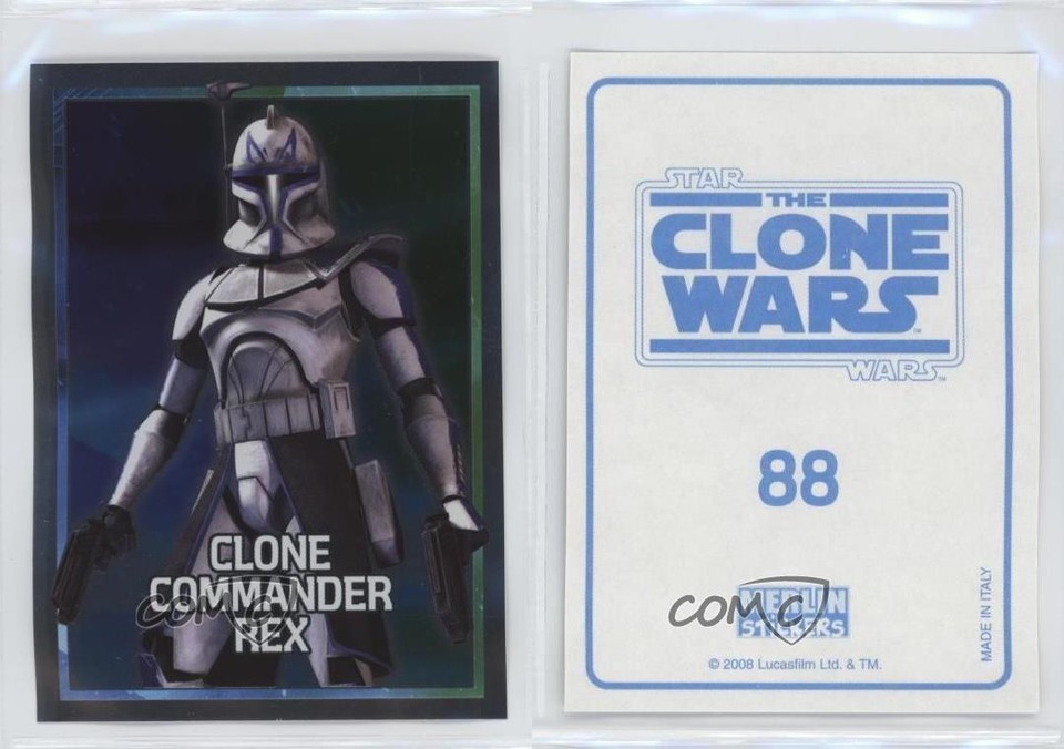 2008 Merlin Star Wars The Clone Wars Stickers Clone Commander Rex #88 ...