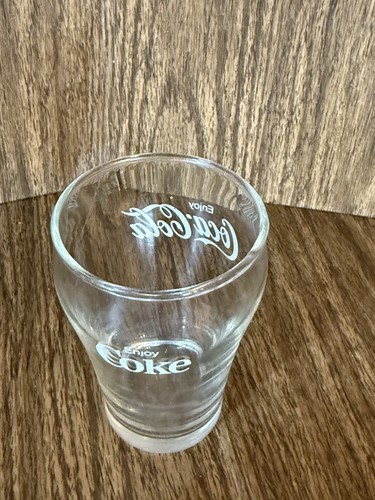 (1) Vintage LIBBEY COCA COLA Drinking Glass Clear Glass with White Logo ...