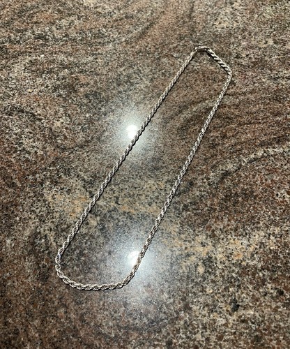 P.Lux Italy 925 Sterling Silver Rope Chain Necklace 4mm 22” inches - 26 ...