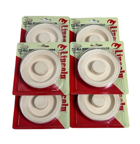 (6) Fit All Neoprene Universal Garbage Disposer Drain Plug Stopper ...