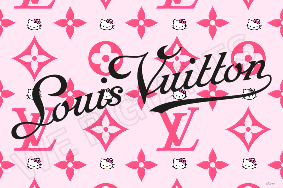 Limited Edition LOUIS VUITTON Hello Kitty Art 36"x24" Signed by ...