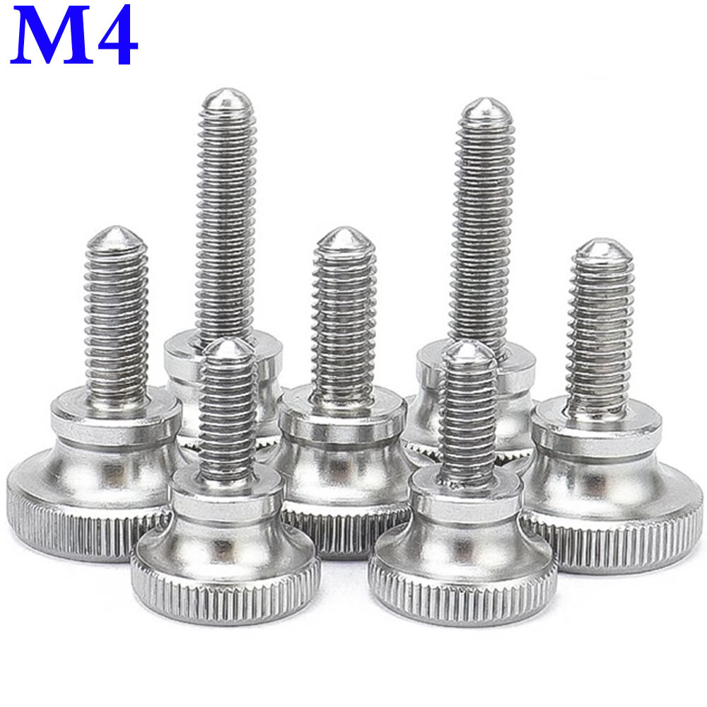 M4 304 Stainless Steel Knurled Thumb Screws High Type Hand Grip Knob ...
