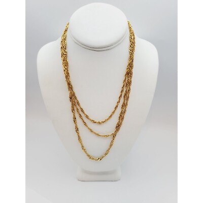 Vintage 3 strand chain necklace 17" | eBay