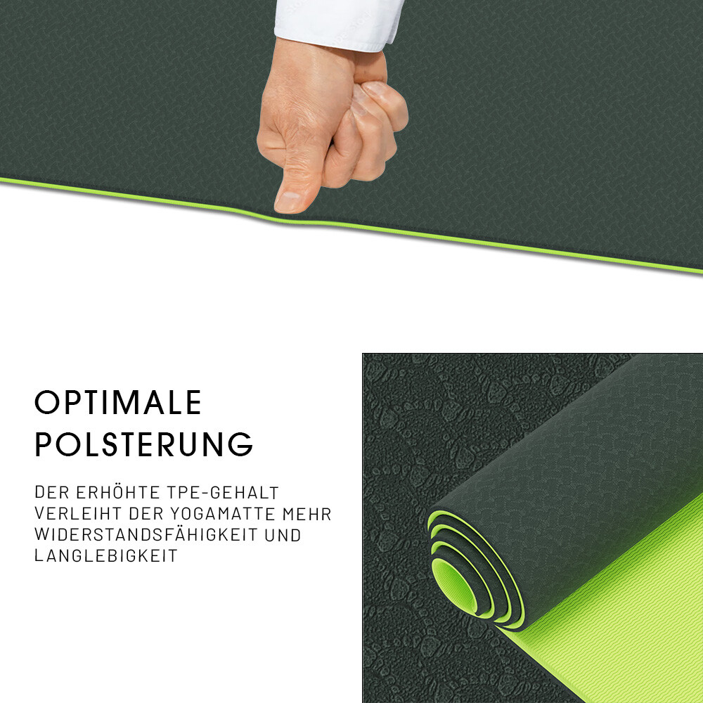 TPE Gymnastikmatte Fitnessmatte Sportmatte Bodenmatte Yoga Pilates ...