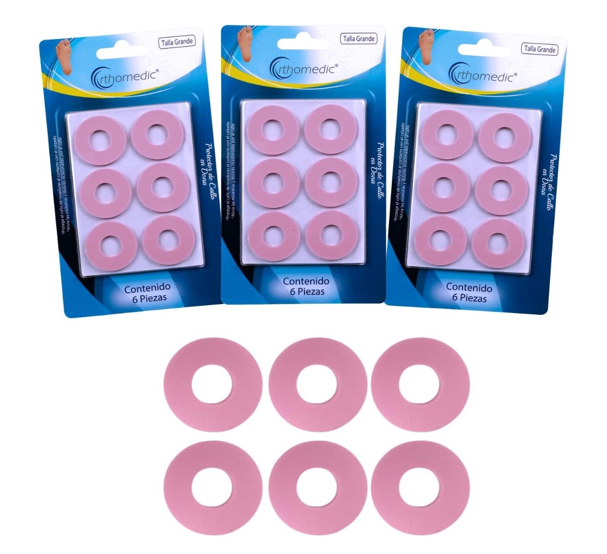 Orthomedic Foam Rubber Donut Callus Protector, Beige, Large Size (18 ...