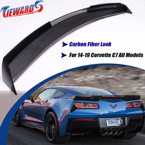 Z06 Stage 3 Rear Trunk Lid Spoiler For 2014 - 2019 Corvette C7 Carbon ...
