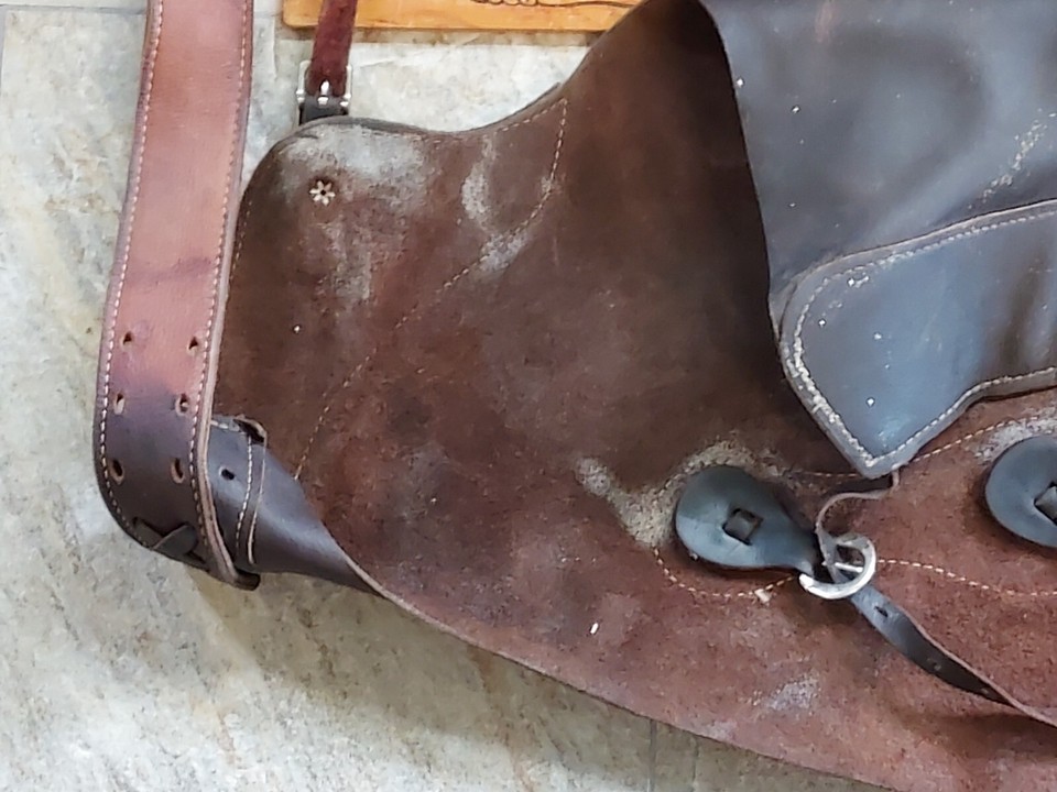 Vintage Leather Bat Wing Western Chaps - Custom Made | eBay