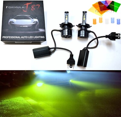 LED Kit F15 140W HS1 Lime Yellow Two Bulbs Head Light Replacement ATV ...