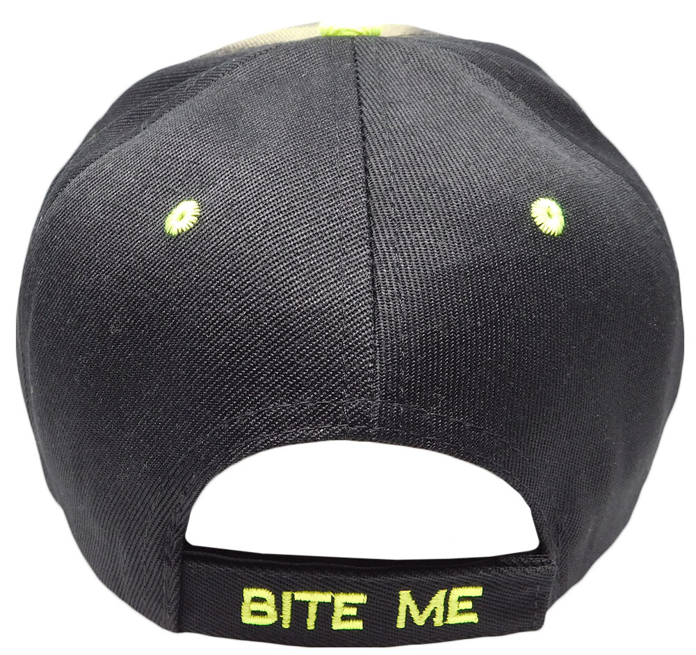 Bite Me Fishing Lure Fish Bass Camouflage Front Black Back Embroidered ...