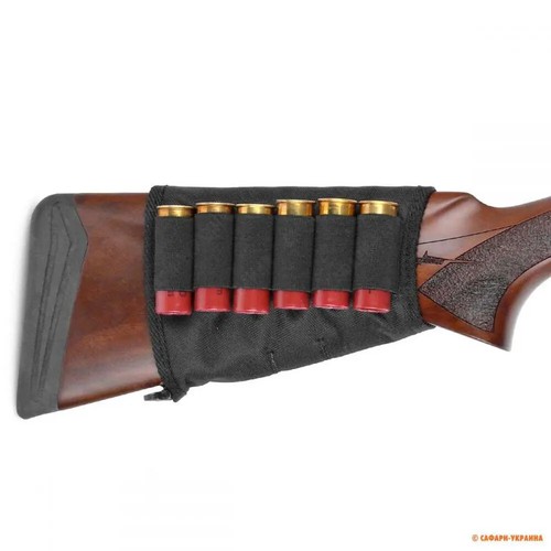 Polyester Shotgun Shell Holder Adjustable Buttstock Pouch Padded Rifle ...