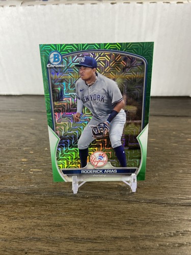 2023 Bowman Chrome Mega Box Roderick Arias Green Mojo Refractor /99 NY ...