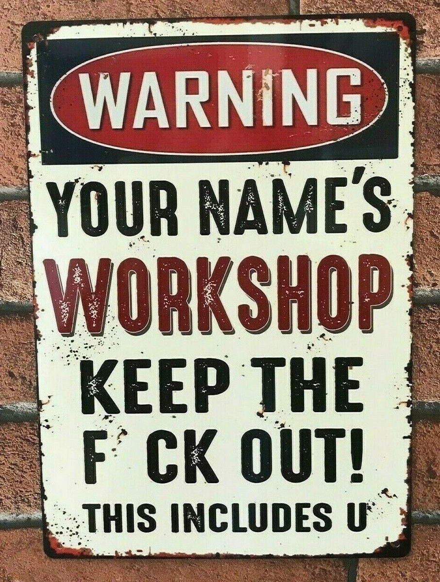Man Workshop Signs Personalised Garage Shed Sign, Custom Laser Cut