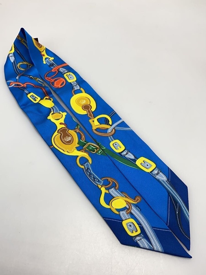 HERMES 23SS Brides de Gala Applique Pipue Scarf BLU Allover Pattern | eBay