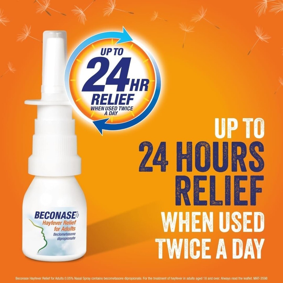 Beconase Hayfever Relief Nasal Spray 8 in 1 Effective for Allergy 100 ...