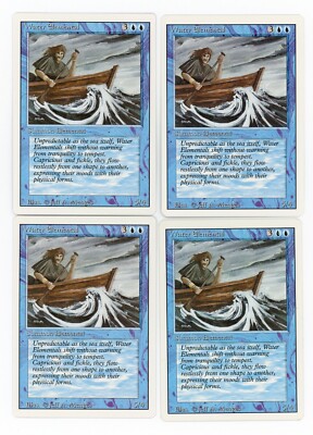 Magic the Gathering Revised Water Elemental x 4 MTG Blue NM | eBay
