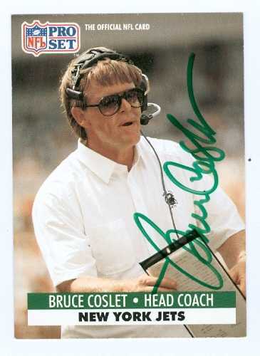 Bruce Coslet autographed Football Card (New York Jets) 1991 Pro Set ...