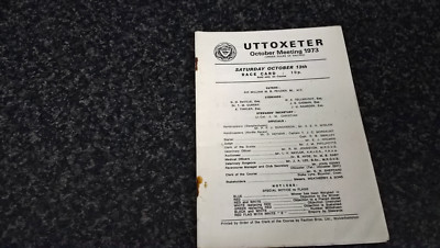 vintage horse racing race card uttoxeter 13th october 1973 | eBay UK