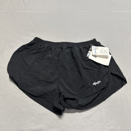 NOS New Vintage 80 90's Dolfin Men Black Nylon SPRINTERS Running Track ...