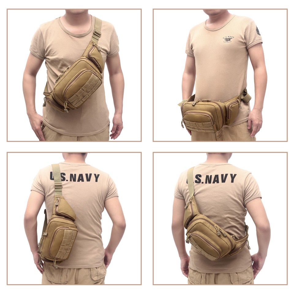 Tactical Concealed Gun Pouch Handgun Pistol Holster Shoulder Bag EDC ...