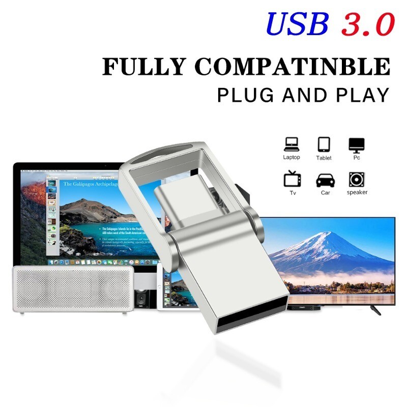 Mini Flash Drive USB Memory Stick USB 3.0 Pen OTG Type C 16GB 32GB 64GB ...