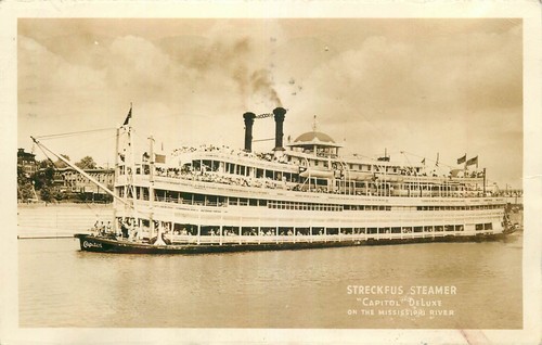 Real Photo Postcard Streckfus Steamer "Capitol", New Orleans, Louisiana ...