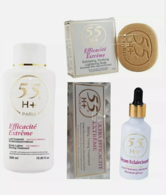 55H+ EXTREME SET (lotion+serum+glycerin+Soap) | eBay
