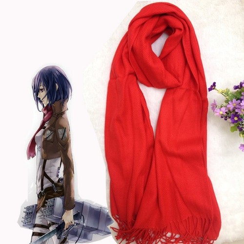 Attack on titan Mikasa Ackerman Cosplay Red Scarf Shingeki no Kyojin ...