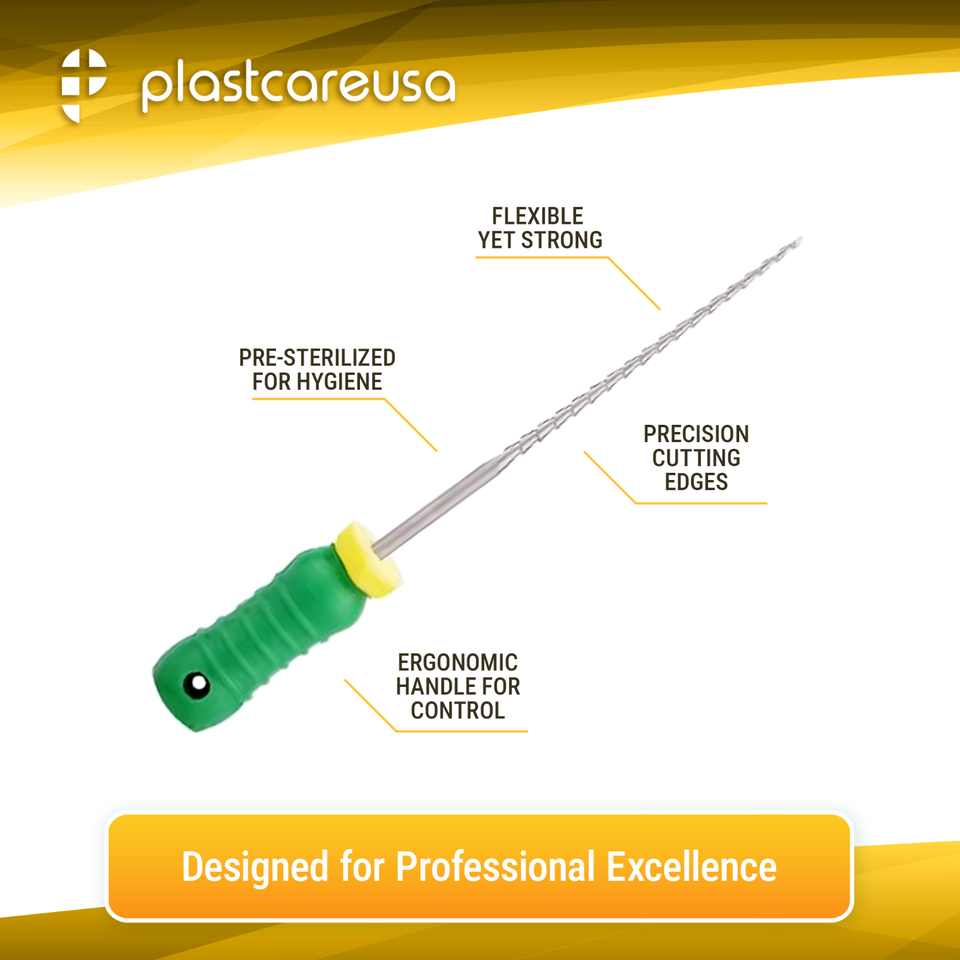 25mm Endodontic H Files H File Hedstrom Stainless Steel, Endo Dental ...