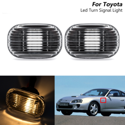 Clear Fender Side Marker Turn Signal Light For 93-98 Toyota Supra JZA80 ...