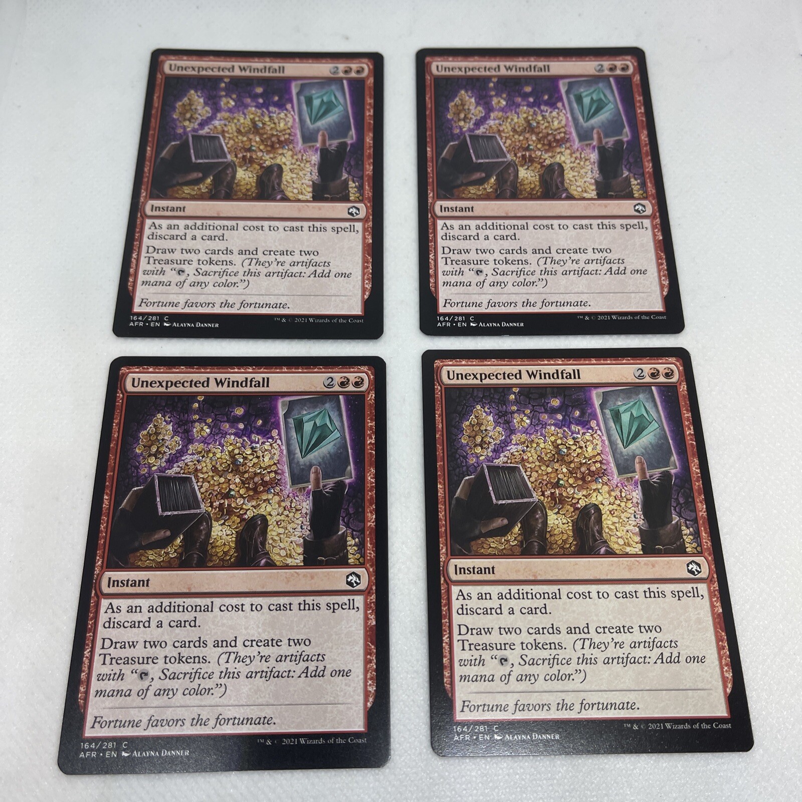 MTG 4x Unexpected Windfall Adventures in the Forgotten Realms FREE ...