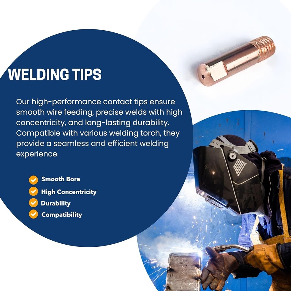 Mig Welder Tips 30-Pack Welding Tips .035" Contact Tip for Mig Welding ...