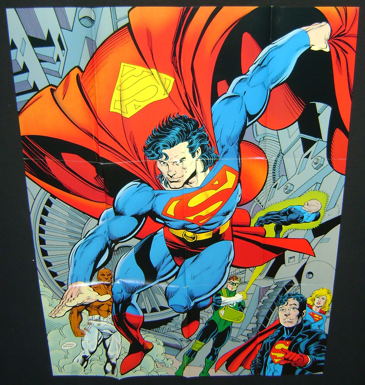 Superman Promotional Poster 21 1/2 x 28 1/2 Inches Folded 1993 DC ...