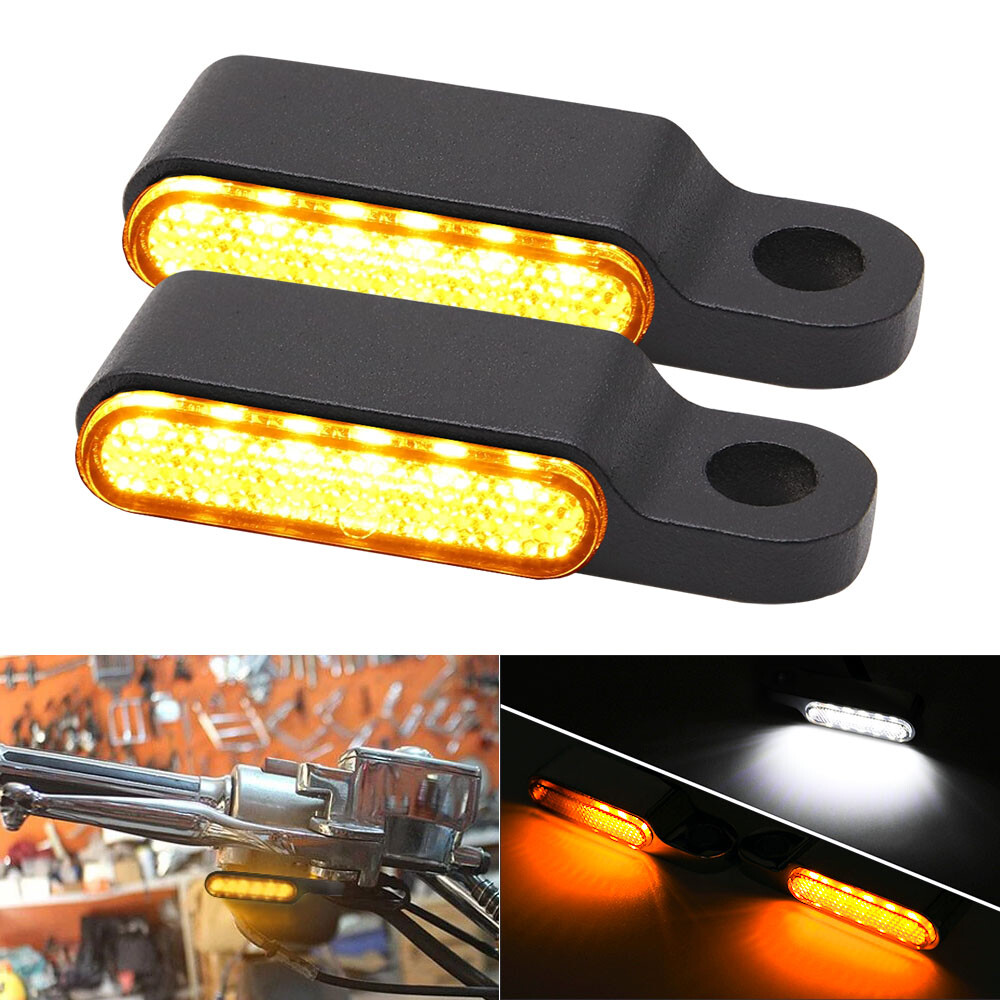 Mini Motorcycle Turn Signals LED Black Micro Mini Tiny Small