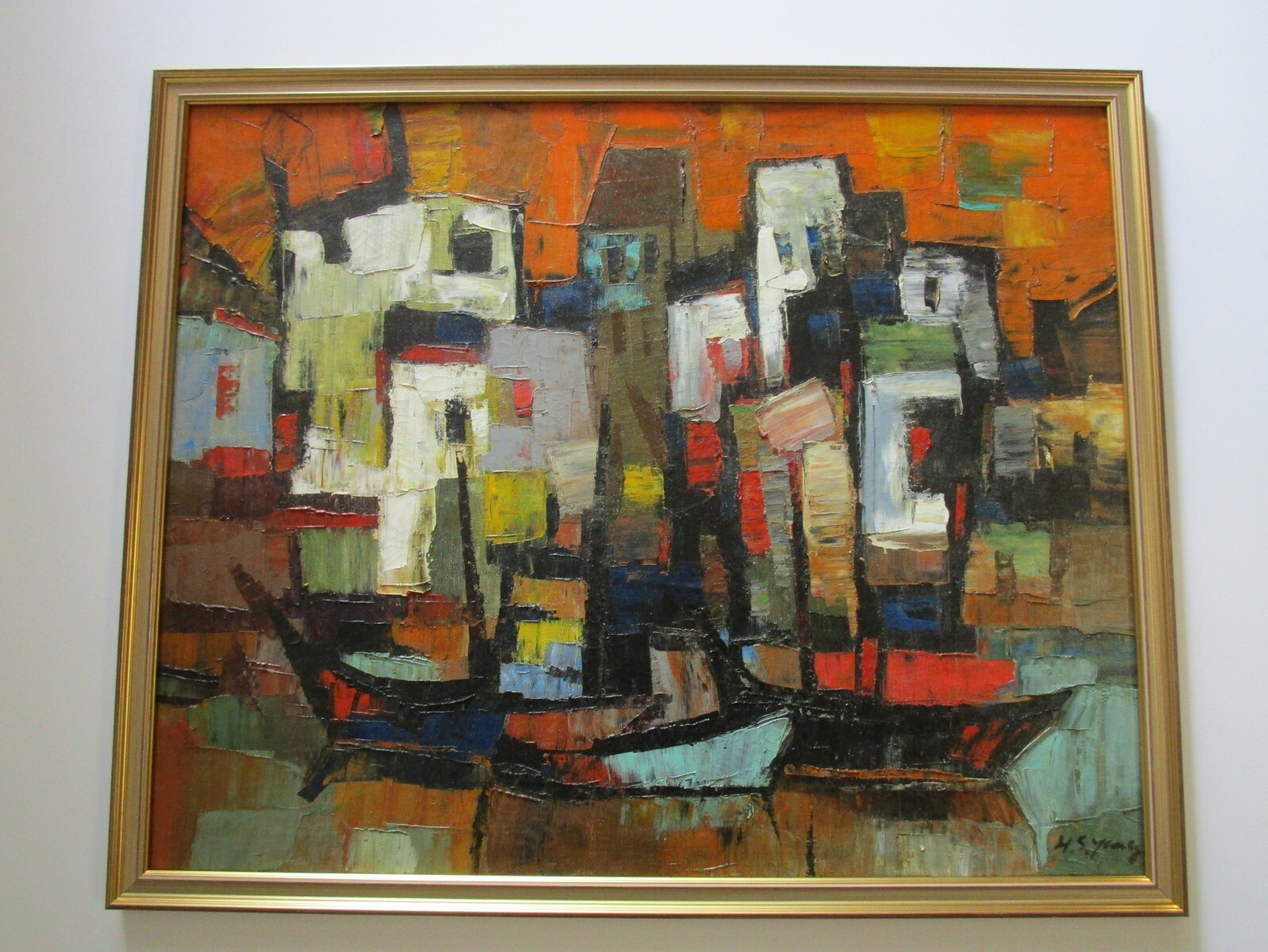 FINEST Hsing-Sheng Yang (1938 - 2013) PAINTING VINTAGE CHINESE ABSTRACT ...